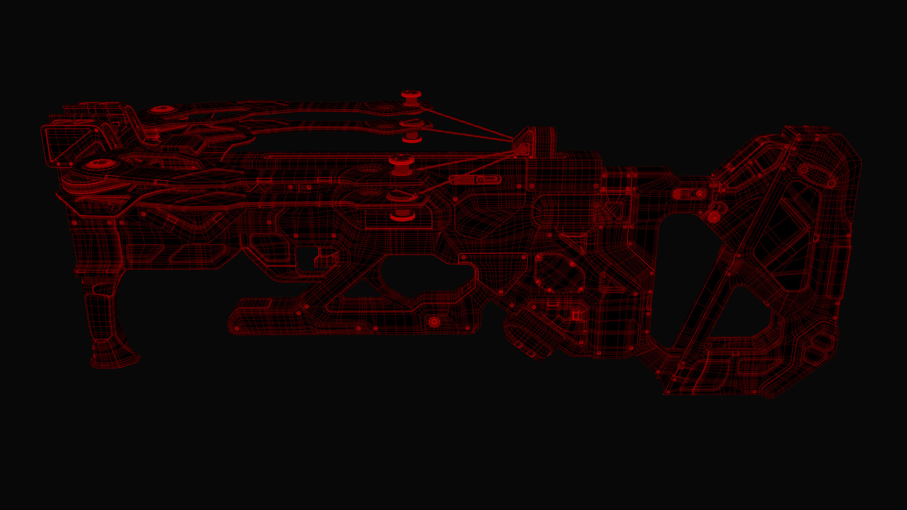 ArtStation - Futuristic Crossbow - 3D Model - SubD | Game Assets