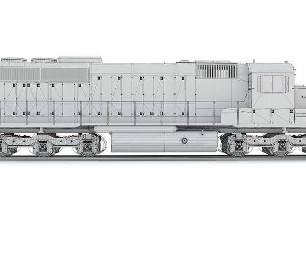 ArtStation - Locomotive EMD SD40-2 Burlington Northern | Resources
