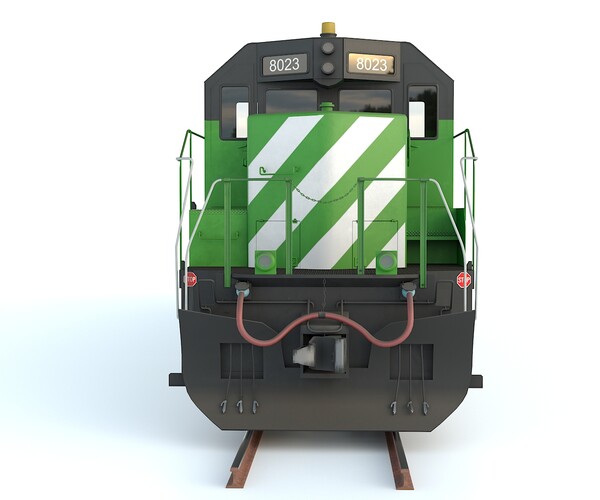 ArtStation - Locomotive EMD SD40-2 Burlington Northern | Resources