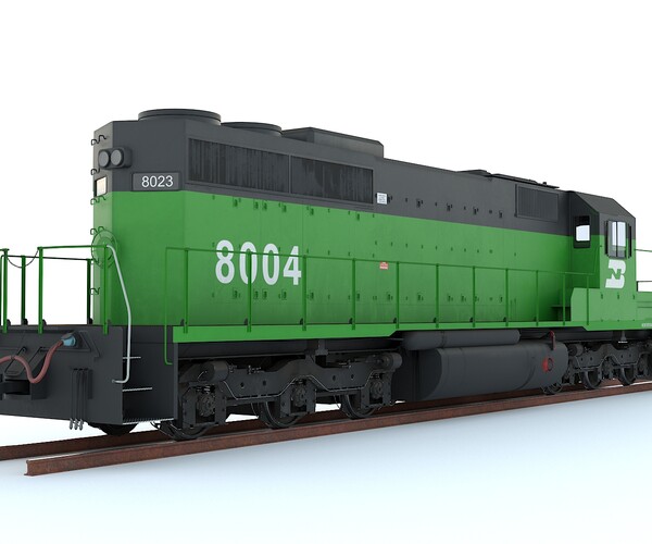 ArtStation - Locomotive EMD SD40-2 Burlington Northern | Resources
