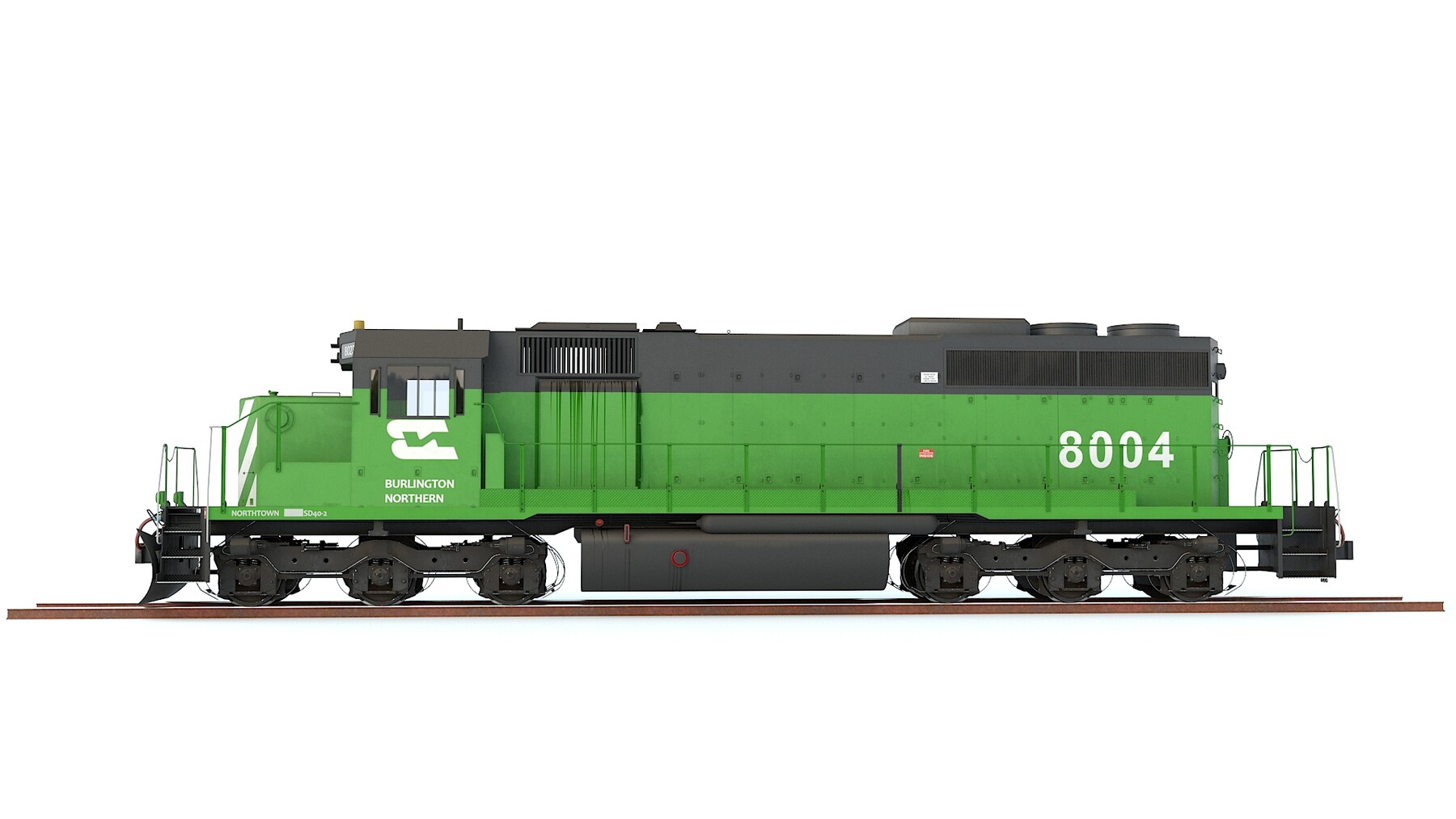 ArtStation - Locomotive EMD SD40-2 Burlington Northern | Resources