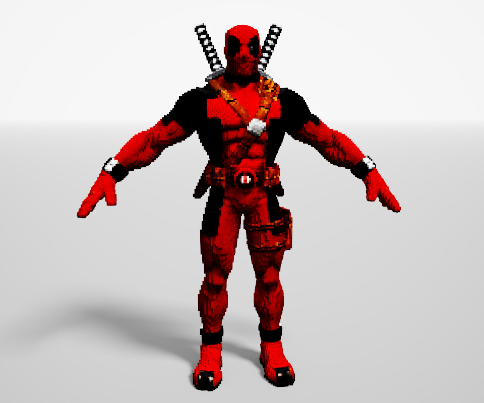 ArtStation - Deadpool voxel | Game Assets