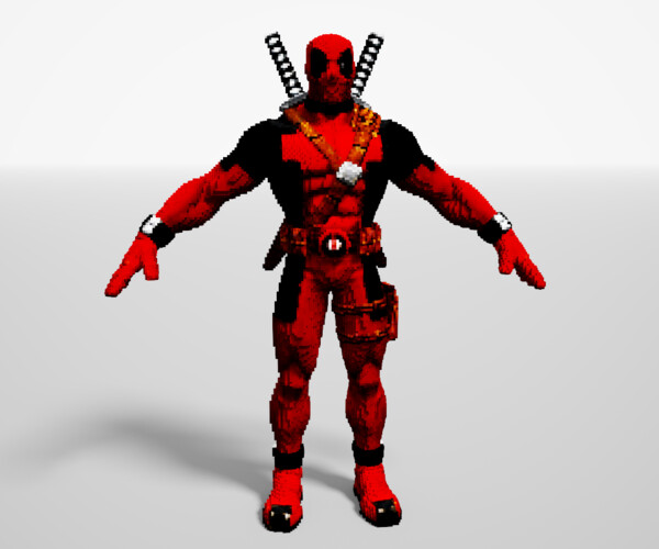 ArtStation - Deadpool voxel | Game Assets
