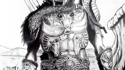 ArtStation - Ancient Greek warrior and his tiger. | Artworks