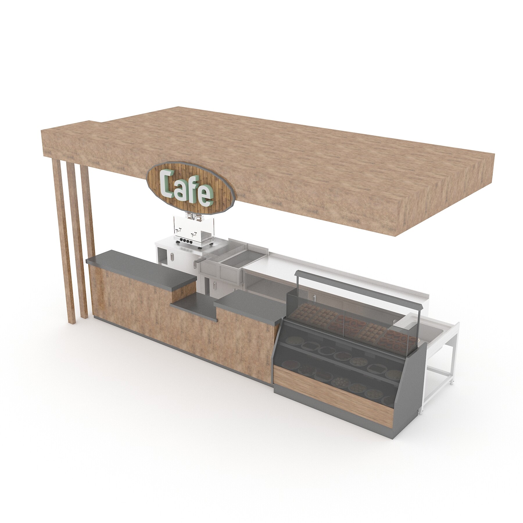ArtStation - cafe 3d model | Game Assets