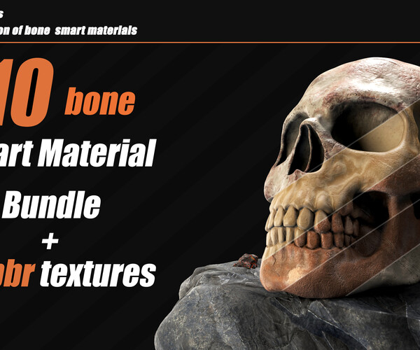 ArtStation - 10 Bone Smart Material + 4k PBR Textures_VOL01 | Resources