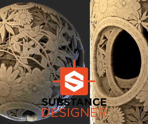ArtStation - Stylized Carved Ivory - Substance Designer | Resources