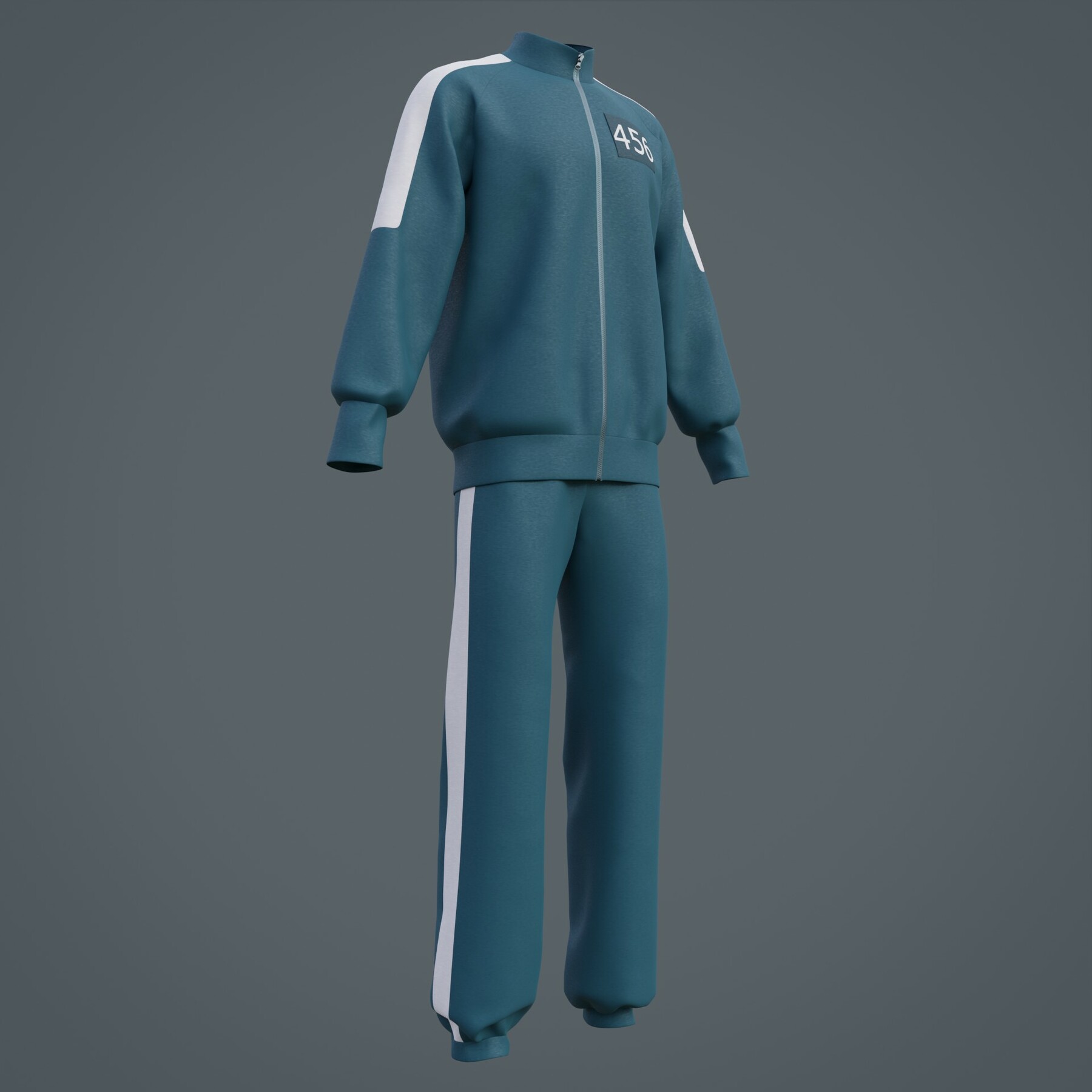 ArtStation - Squid Game Players Uniform - 456 Male Tracksuit Costume 3D ...