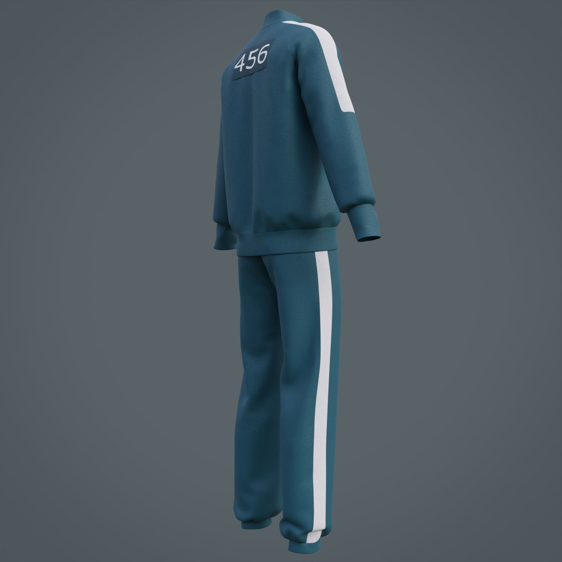 ArtStation - Squid Game Players Uniform - 456 Male Tracksuit Costume 3D ...