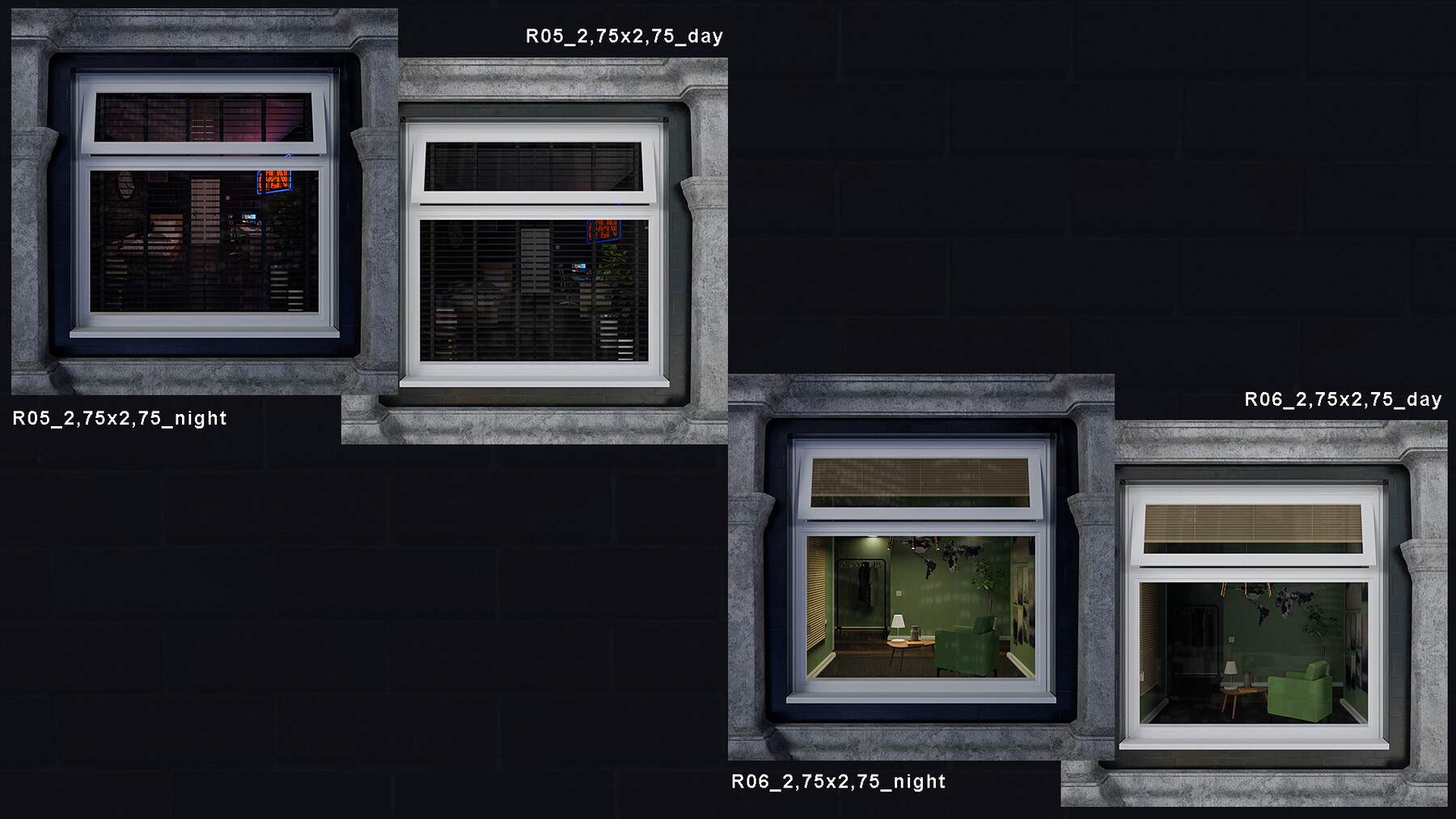 ArtStation - Parallax room pack | One click interiors | 20+20 | KPACK ...