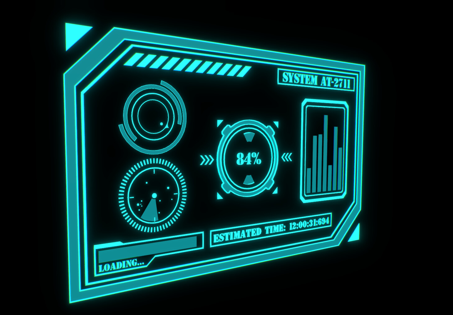 ArtStation - Sci-fi HUD Screen Animated | Game Assets