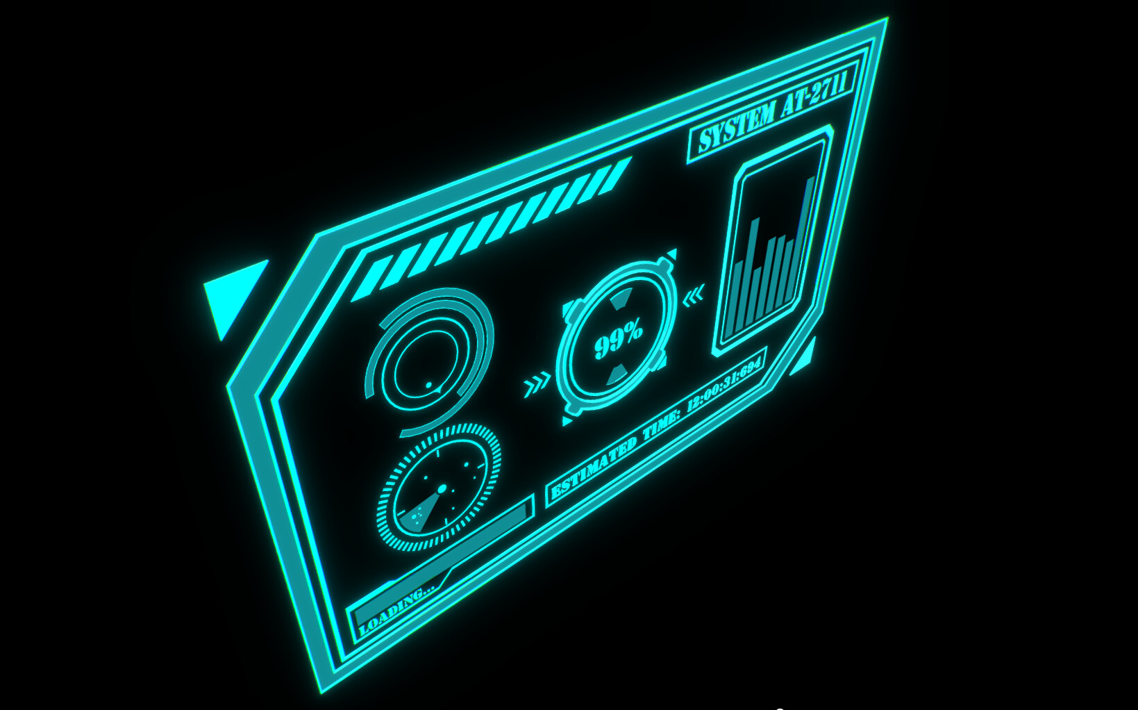 ArtStation - Sci-fi HUD Screen Animated | Game Assets