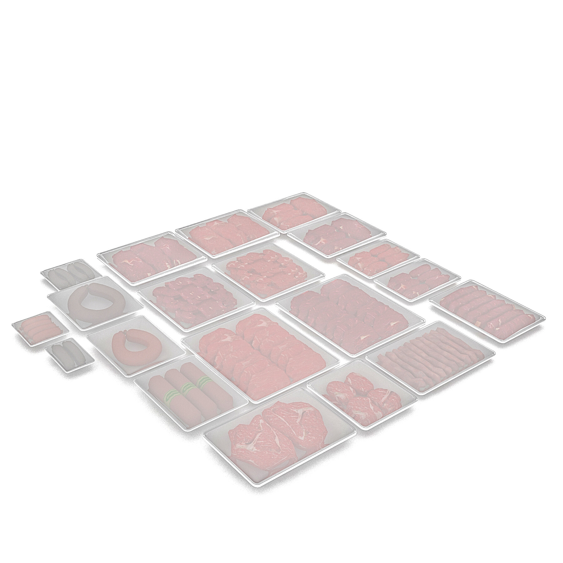 ArtStation - 3D Packaged meat and sausage varieties | Game Assets