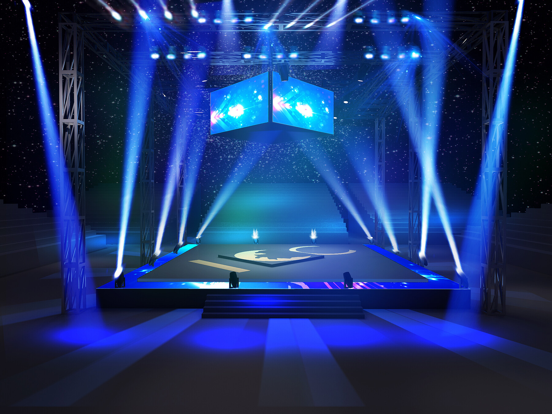 ArtStation - Stage party concert fashion catwalk T station 134 | Resources