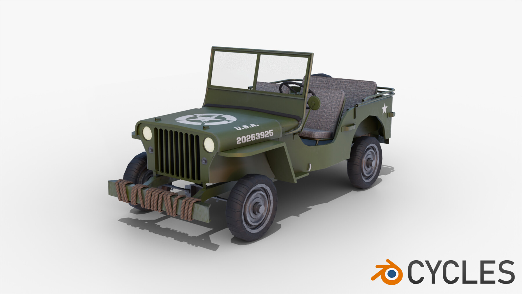 ArtStation - Low-Poly World War II Army Truck | Game Assets