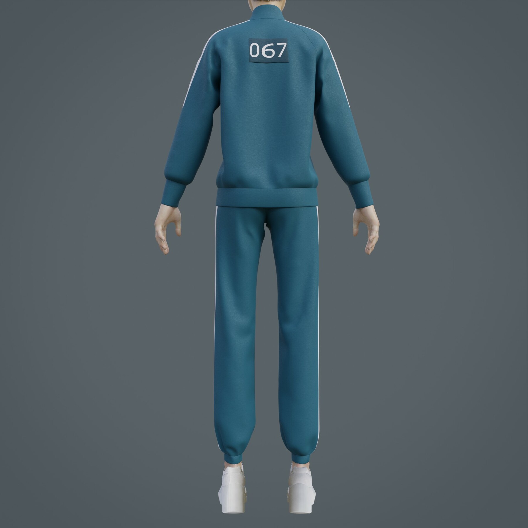 ArtStation - 3D Squid Game Players Uniform - 067 Female Tracksuit ...