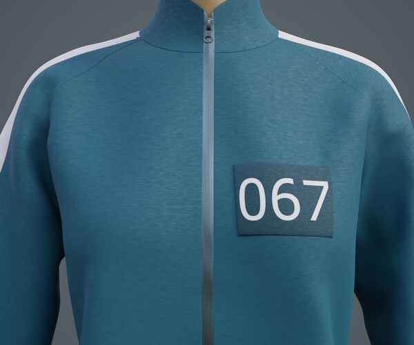 ArtStation - 3D Squid Game Players Uniform - 067 Female Tracksuit ...