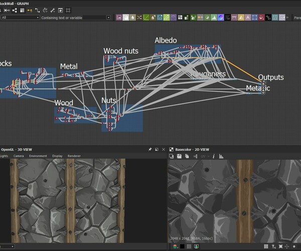 ArtStation - Stylized Dungeon Rock Wall - Substance Designer | Game Assets