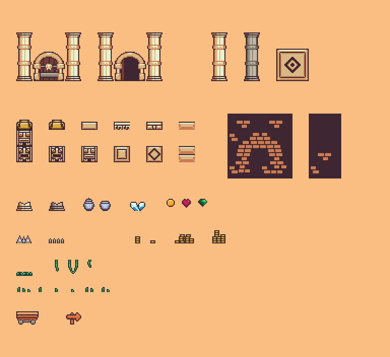 ArtStation - Temple Pixel Pack | Game Assets