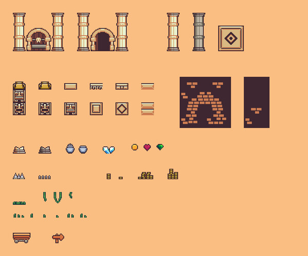 ArtStation - Temple Pixel Pack | Game Assets