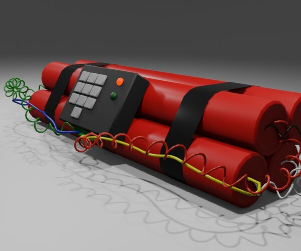 ArtStation - Time Bomb - Dynamite - Bomba Relogio Low-poly 3D model ...
