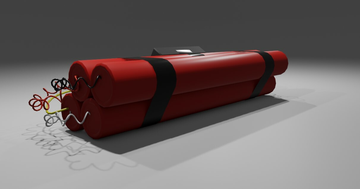 ArtStation - Time Bomb - Dynamite - Bomba Relogio Low-poly 3D model ...