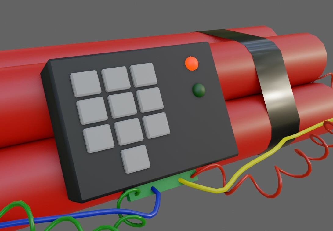 ArtStation - Time Bomb - Dynamite - Bomba Relogio Low-poly 3D model ...