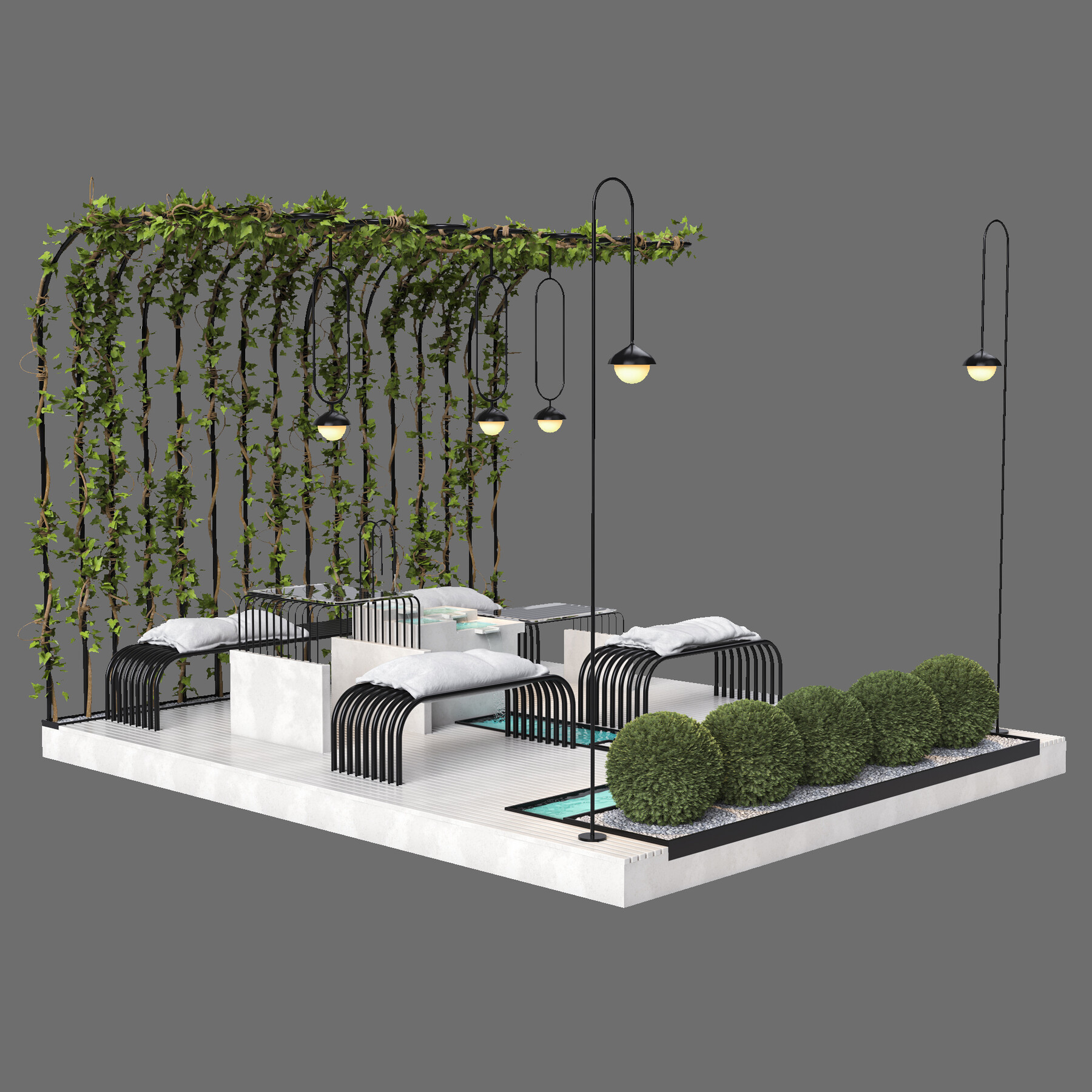 ArtStation - Pergola Modern Landscape Vol 01 | Resources