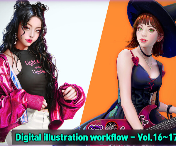 ArtStation - Digital Illustration workflow - Vol.16~17 : Bundle | Tutorials