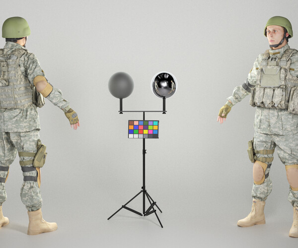 ArtStation - Equipped American soldier ready for animation 340 | Game ...