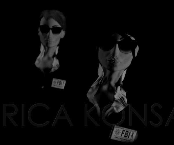 ArtStation - FBI agent BERENICE (HIGH POLY one model) + badge+glasses ...