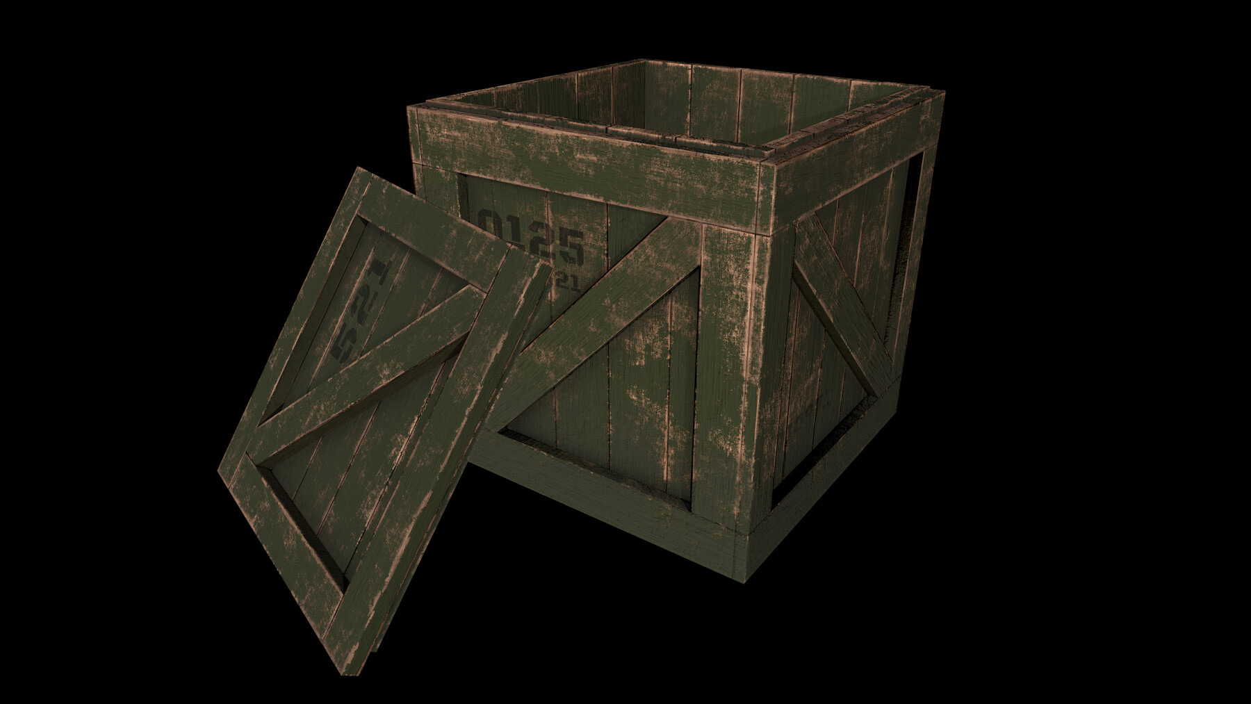 Samur Art - Wooden Box 3d Model (4K PBR Texture)