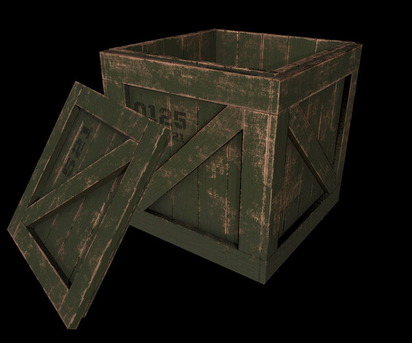 ArtStation - Wooden Box 3d Model (4K PBR Texture) | Game Assets
