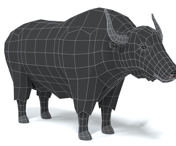 ArtStation - Low Poly Cartoon Yak | Game Assets