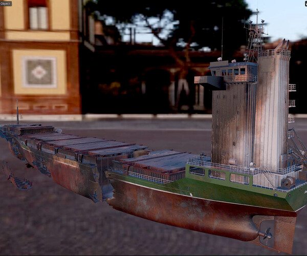 ArtStation - Burned and destroyed ship | Game Assets