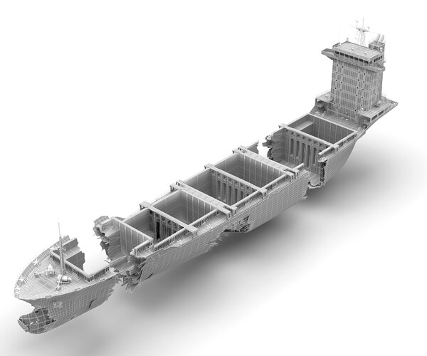 ArtStation - Burned and destroyed ship | Game Assets