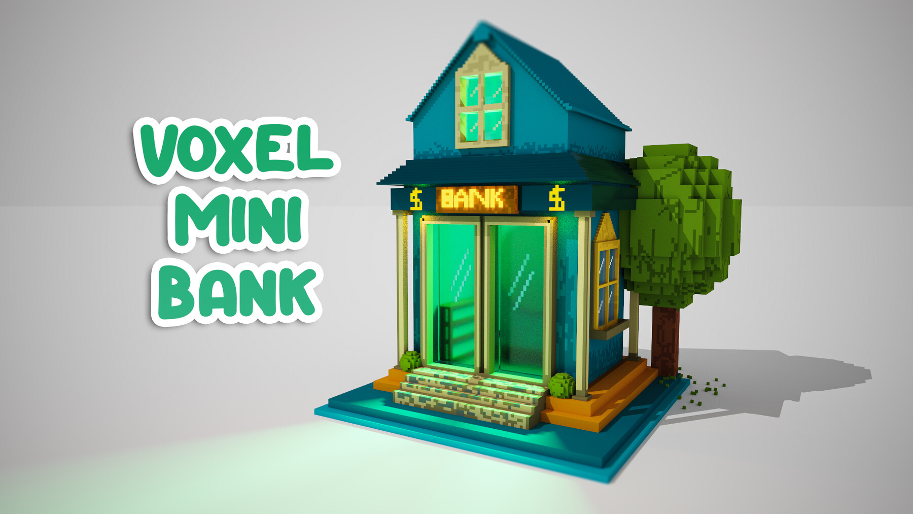 ArtStation - Voxel mini Bank 3D | Game Assets