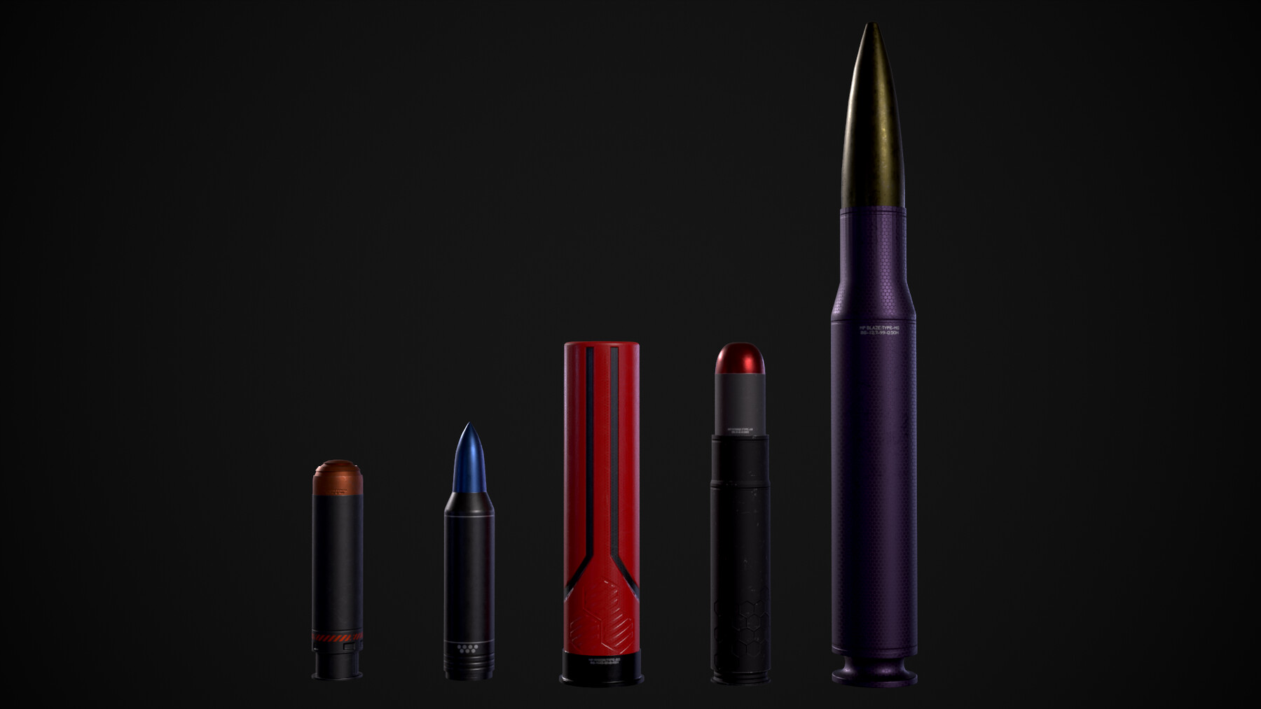 ArtStation - SciFi Bullets Pack - Real Time/3D Assets/4K Textures/Files ...