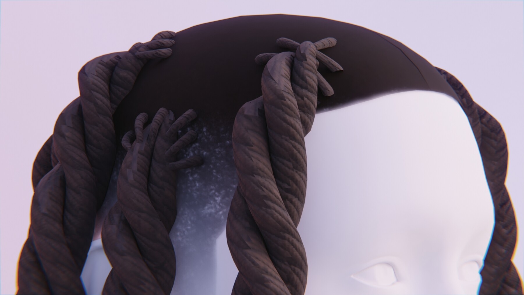 ArtStation - Large Braided Dreads | Game Assets