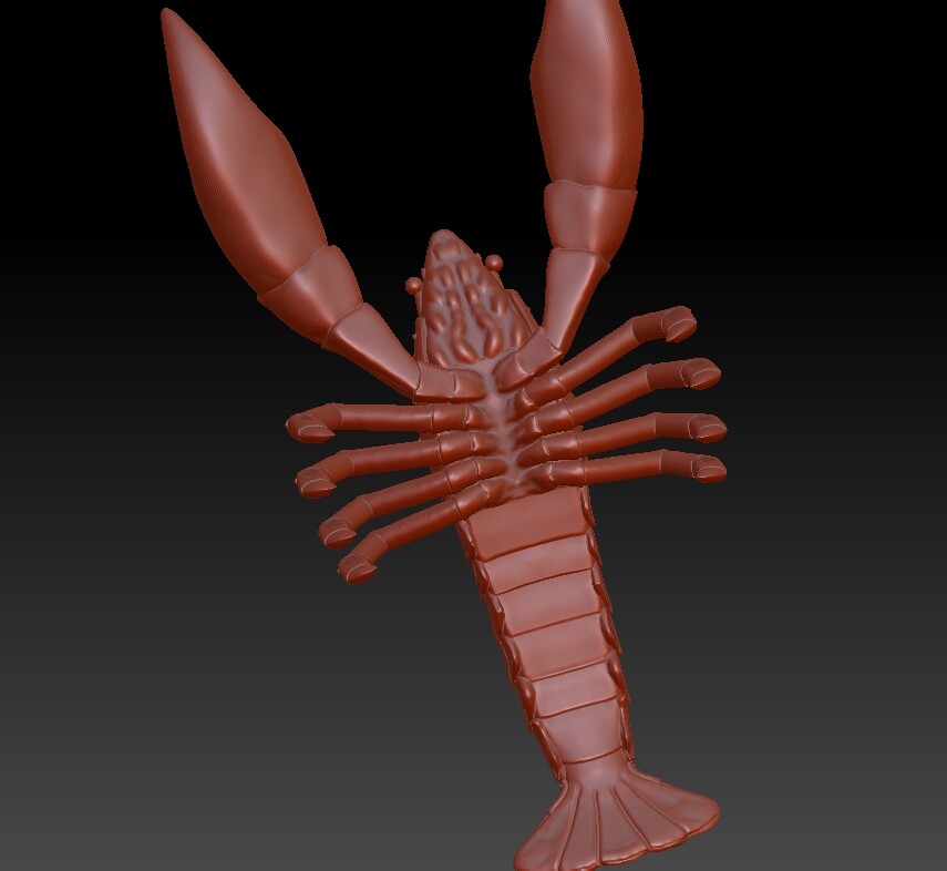 ArtStation - Simulation of crayfish sculpture download, crayfish model ...