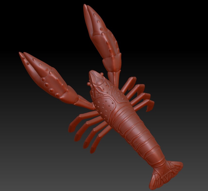 ArtStation - Simulation of crayfish sculpture download, crayfish model ...