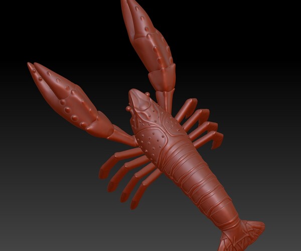 ArtStation - Simulation of crayfish sculpture download, crayfish model ...