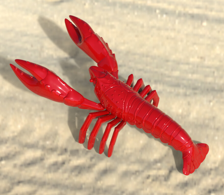 ArtStation - Simulation of crayfish sculpture download, crayfish model ...