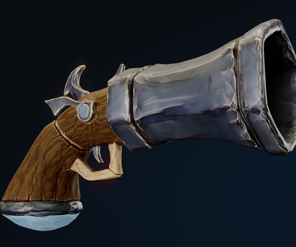 ArtStation - Stylized Hand Cannon | Game Assets