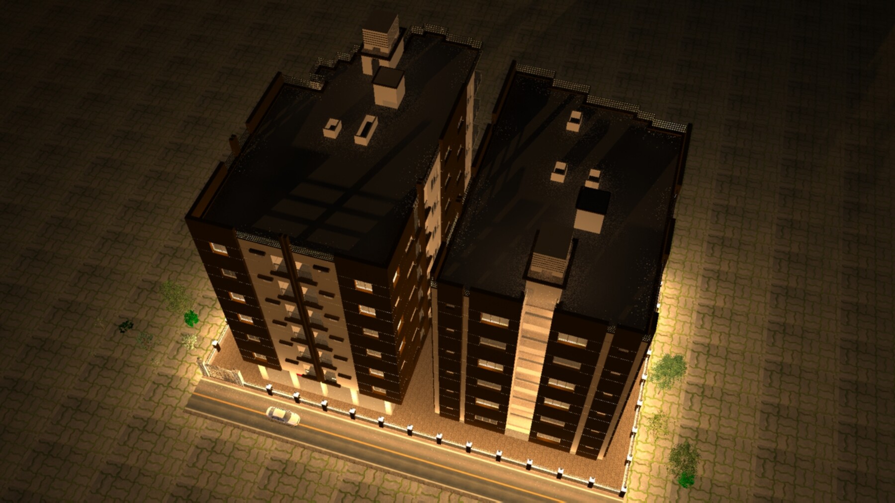 ArtStation - Residential Night View | Resources