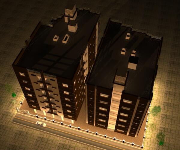 ArtStation - Residential Night View | Resources