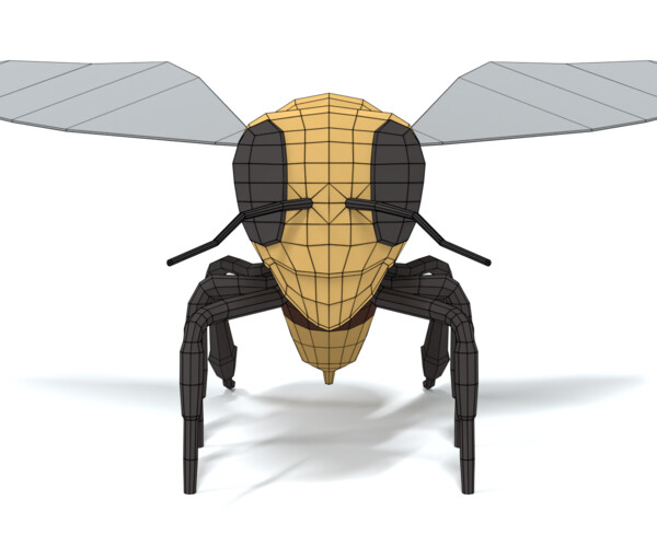 ArtStation - Low Poly Cartoon Honey Bee | Game Assets