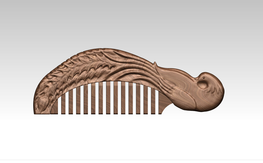 ArtStation - NEW COMB DESIGN 3D model download, machine carving comb 3d ...
