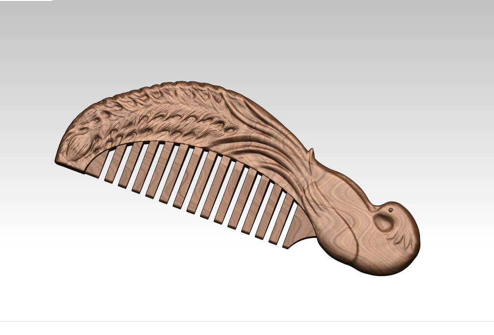 ArtStation - NEW COMB DESIGN 3D model download, machine carving comb 3d ...