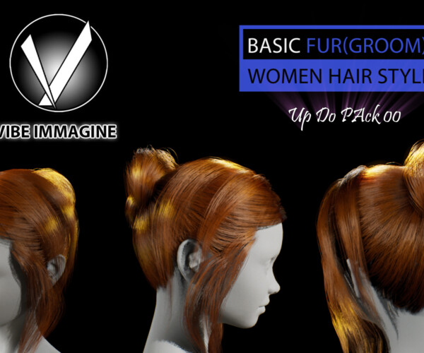 ArtStation - Hair Pack UpDo Real-Time Hairstyle Unreal Engine 4 | Game ...